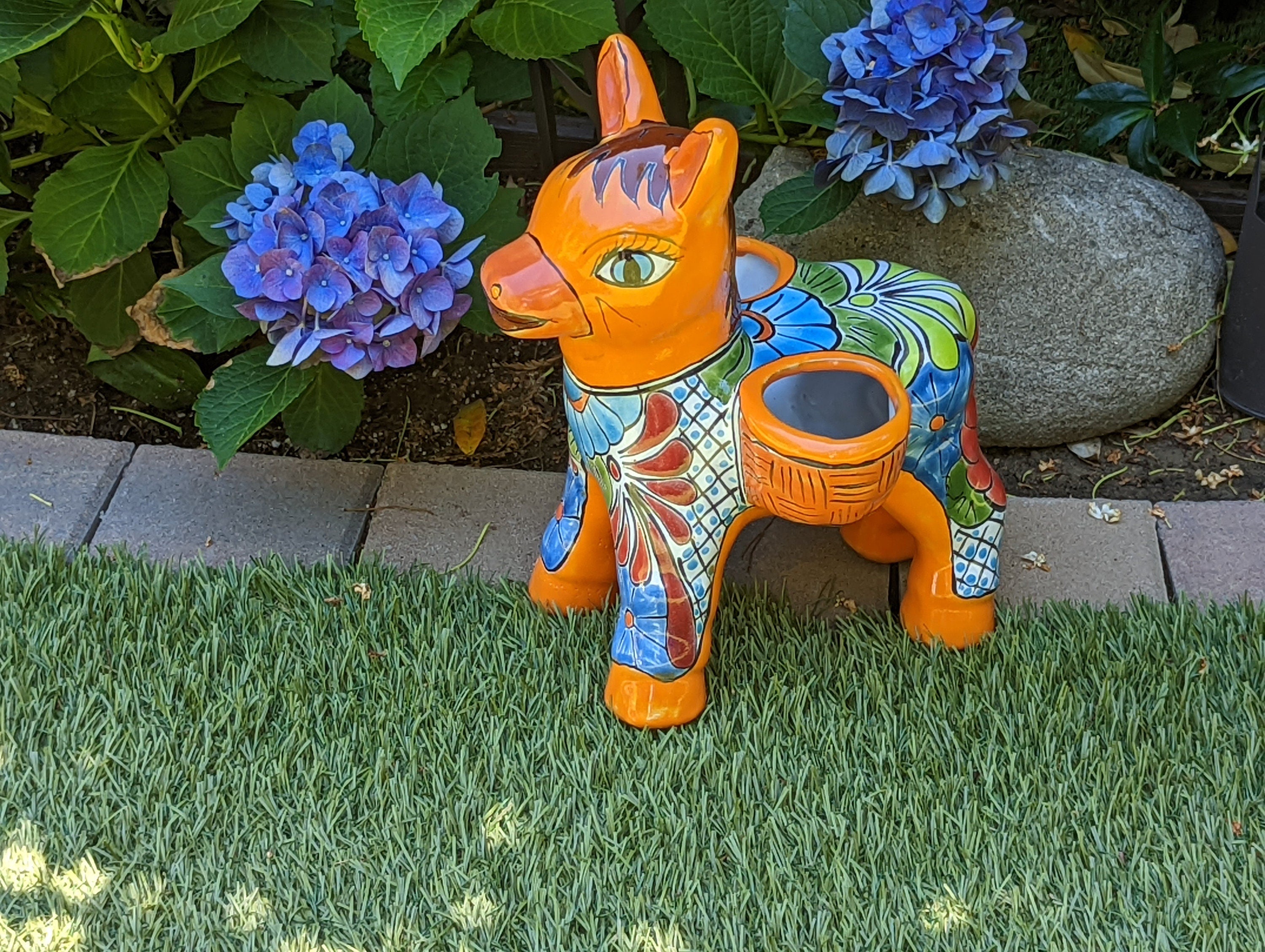 Cute Donkey Planter, Talavera Pottery, Planter Pot Decoration for Indo ...